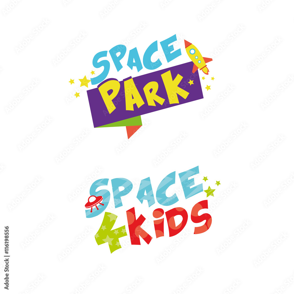 Logo Space Park parque infantil Stock Vector | Adobe Stock