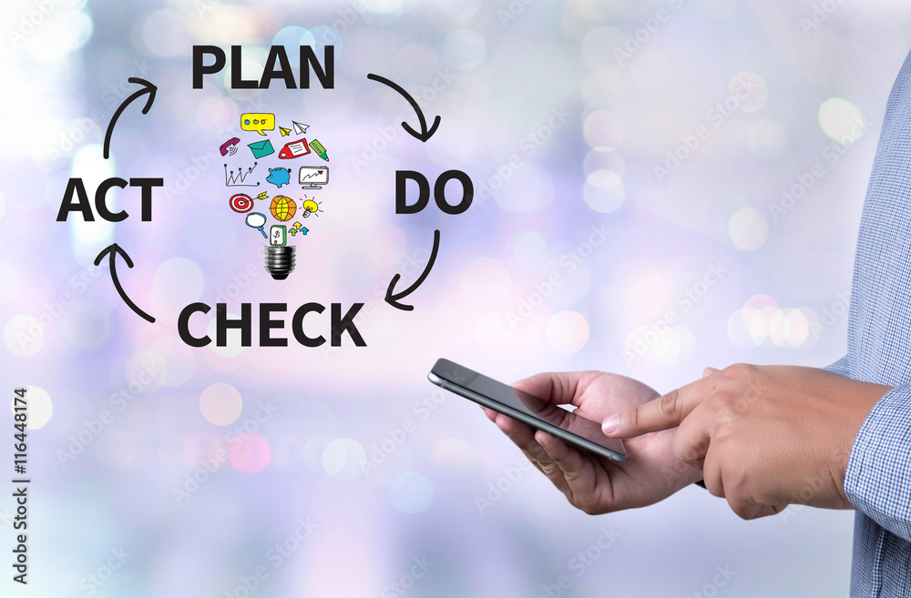 PDCA - Plan Do Check Act Stock Photo | Adobe Stock