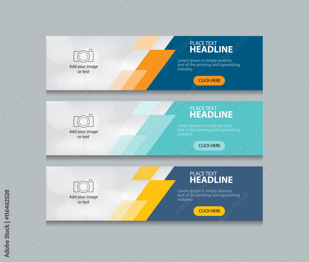 abstract web banner design template Stock Vector | Adobe Stock
