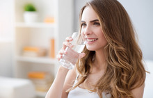 Woman With A Glass Of Water Free Stock Photo - Public Domain Pictures