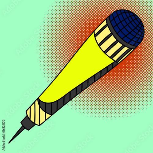 Microphone Pop Art Vector Buy This Stock Vector And Explore Similar