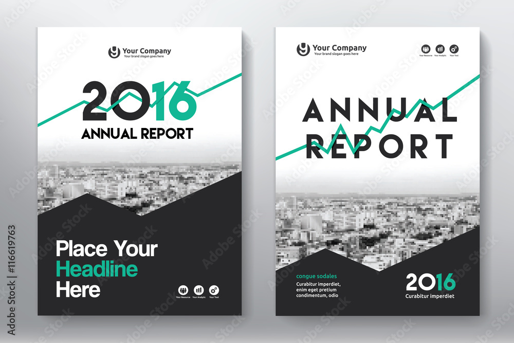 Green Color Scheme with City Background Business Book Cover Design ...
