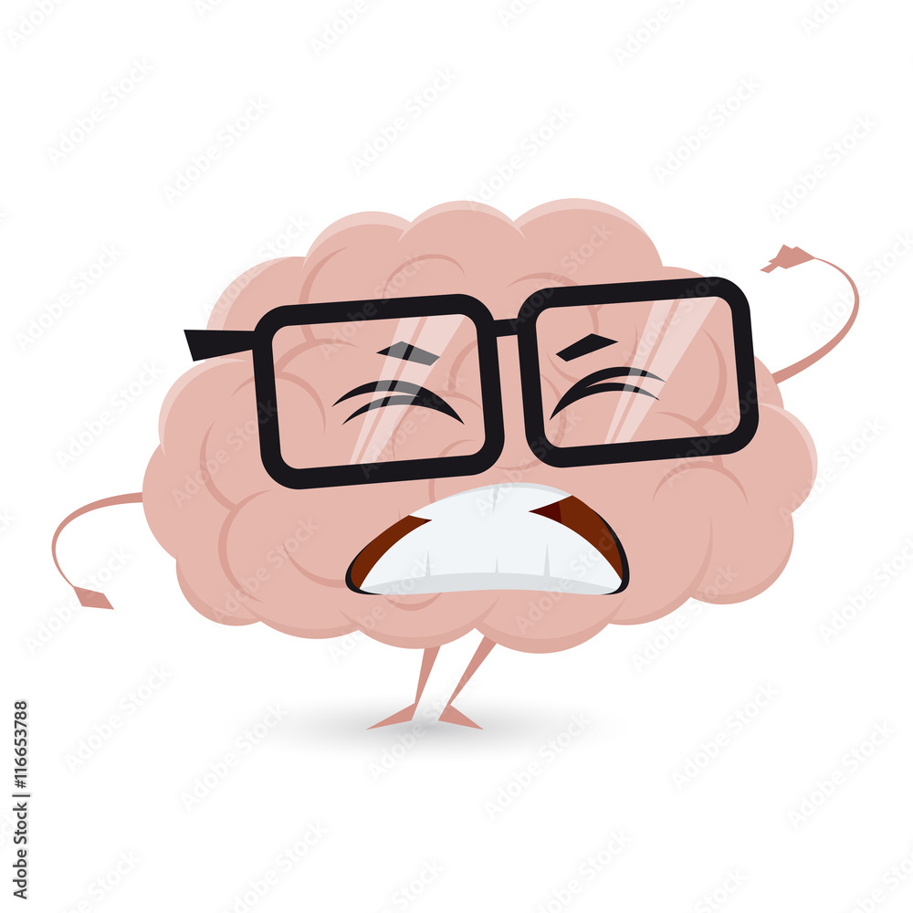 angry brain clipart Stock Vector | Adobe Stock
