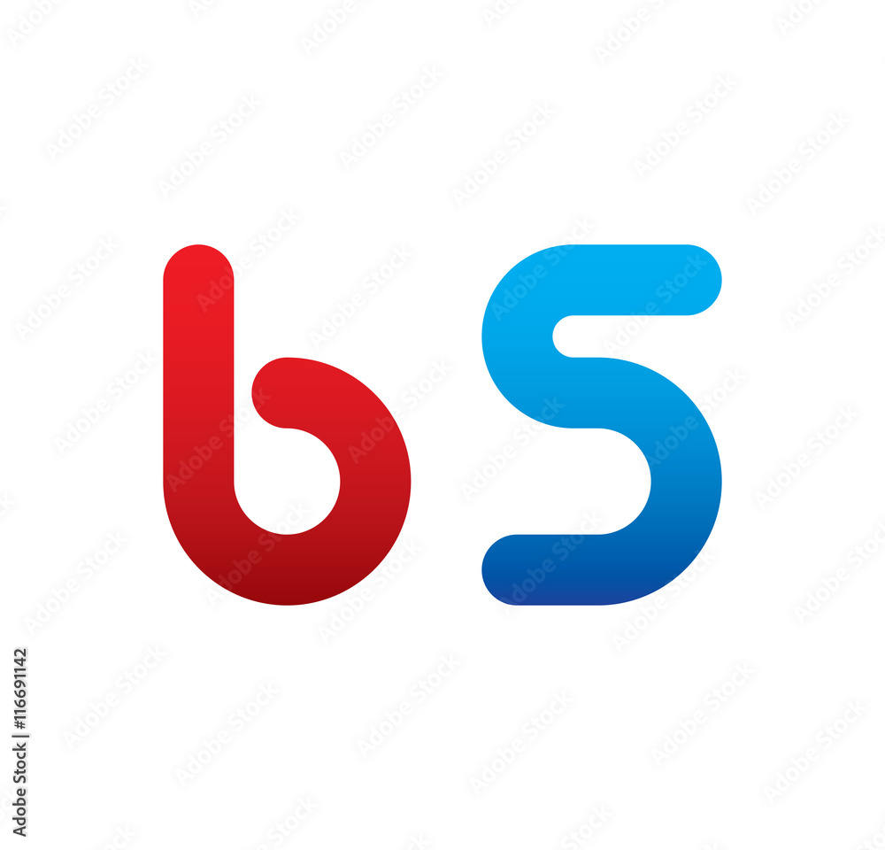 b5 logo initial blue and red Stock Vector | Adobe Stock