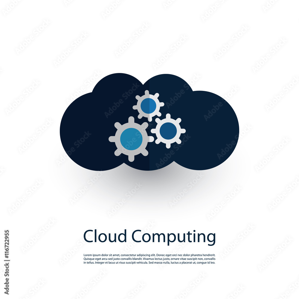 Cloud Computing and Networks Concept, Technology Company Logo Design ...