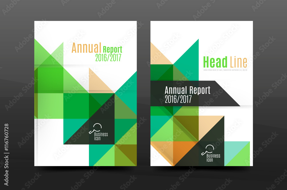 Colorful geometry design annual report a4 cover brochure template ...