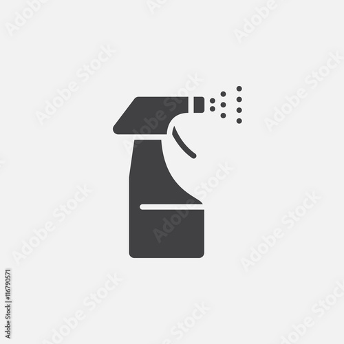 Spray bottle icon vector, solid logo illustration, pictogram isolated ...
