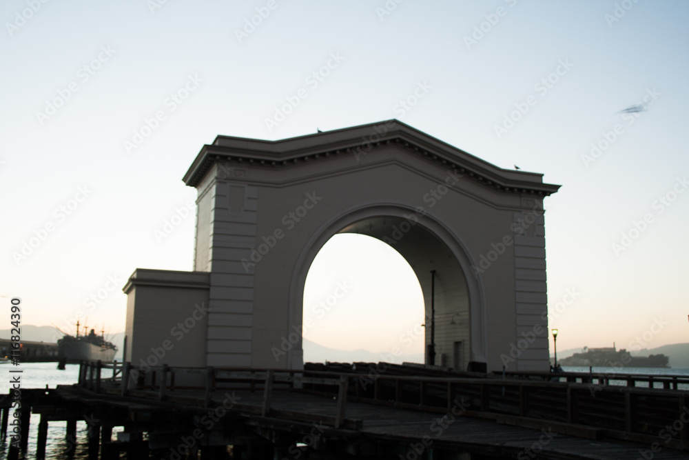 Arch where an old train turn station was located Stock Photo | Adobe Stock