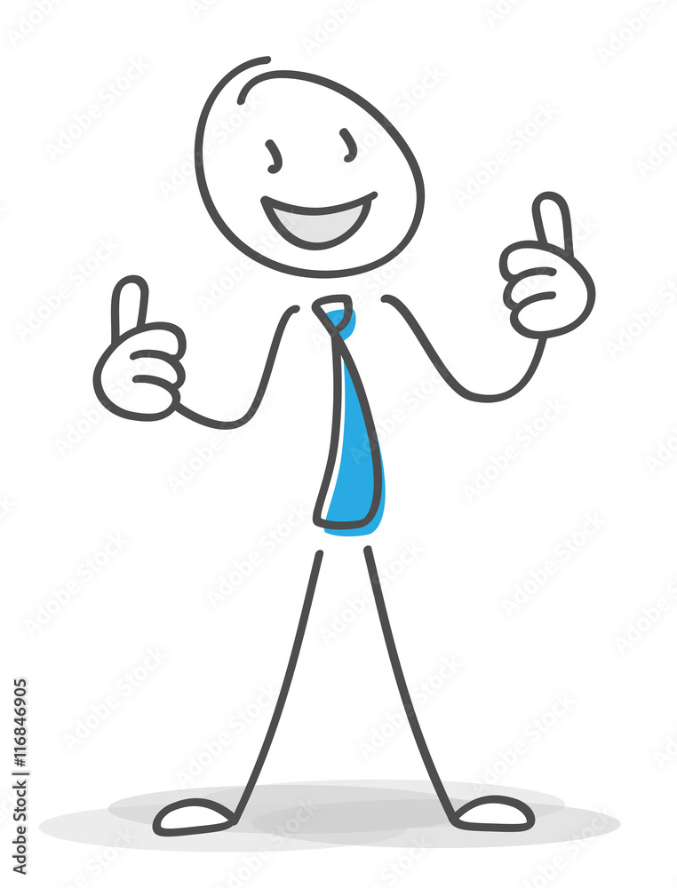 Glückliches Strichmännchen Gesicht