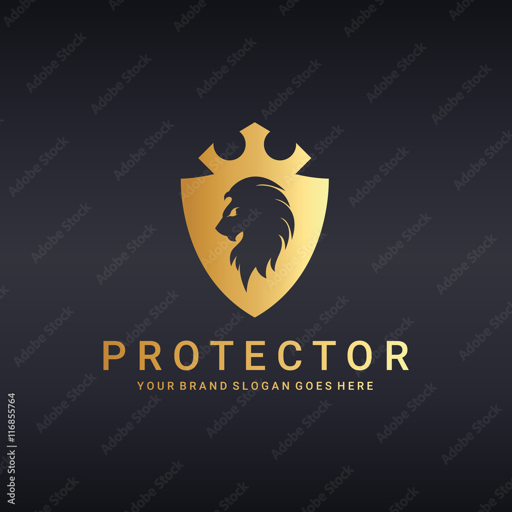 Protector logo. Shield logotype. Logo template suitable for businesses ...