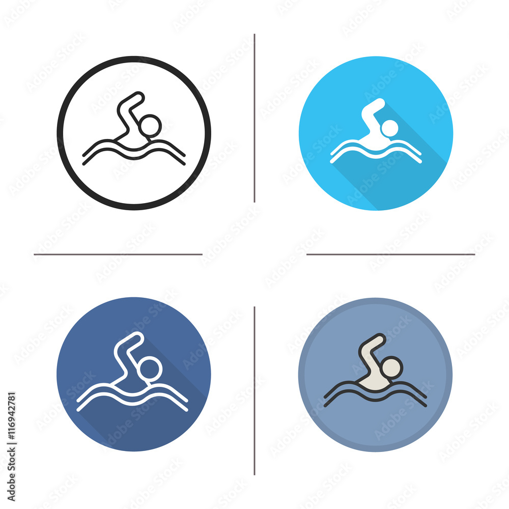 Swimmer icon Stock Vector | Adobe Stock