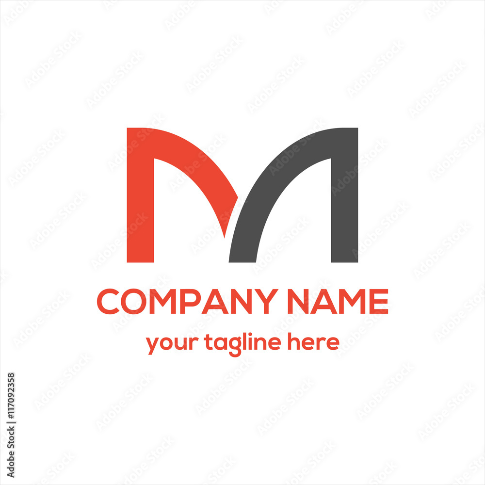 Letter M Typography Logo Vector Stock Vector | Adobe Stock