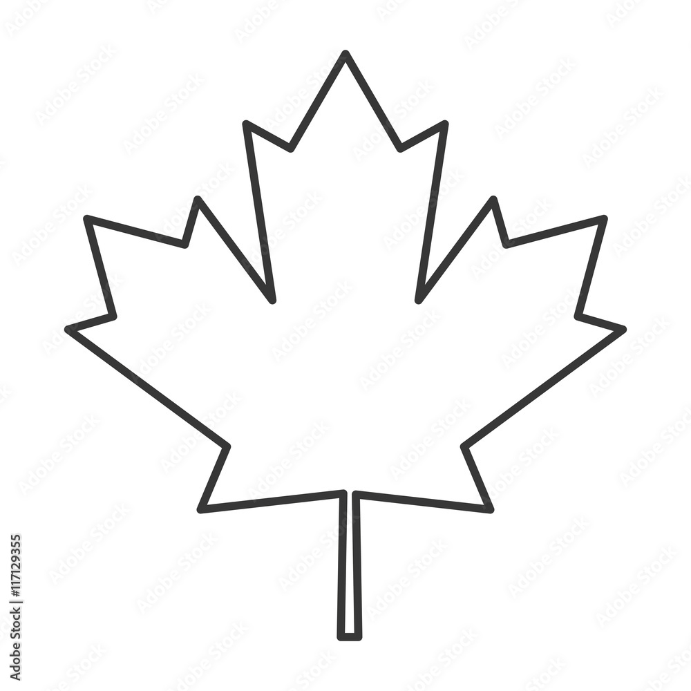flat design canada flag maple leaf icon vector illustration Stock ...
