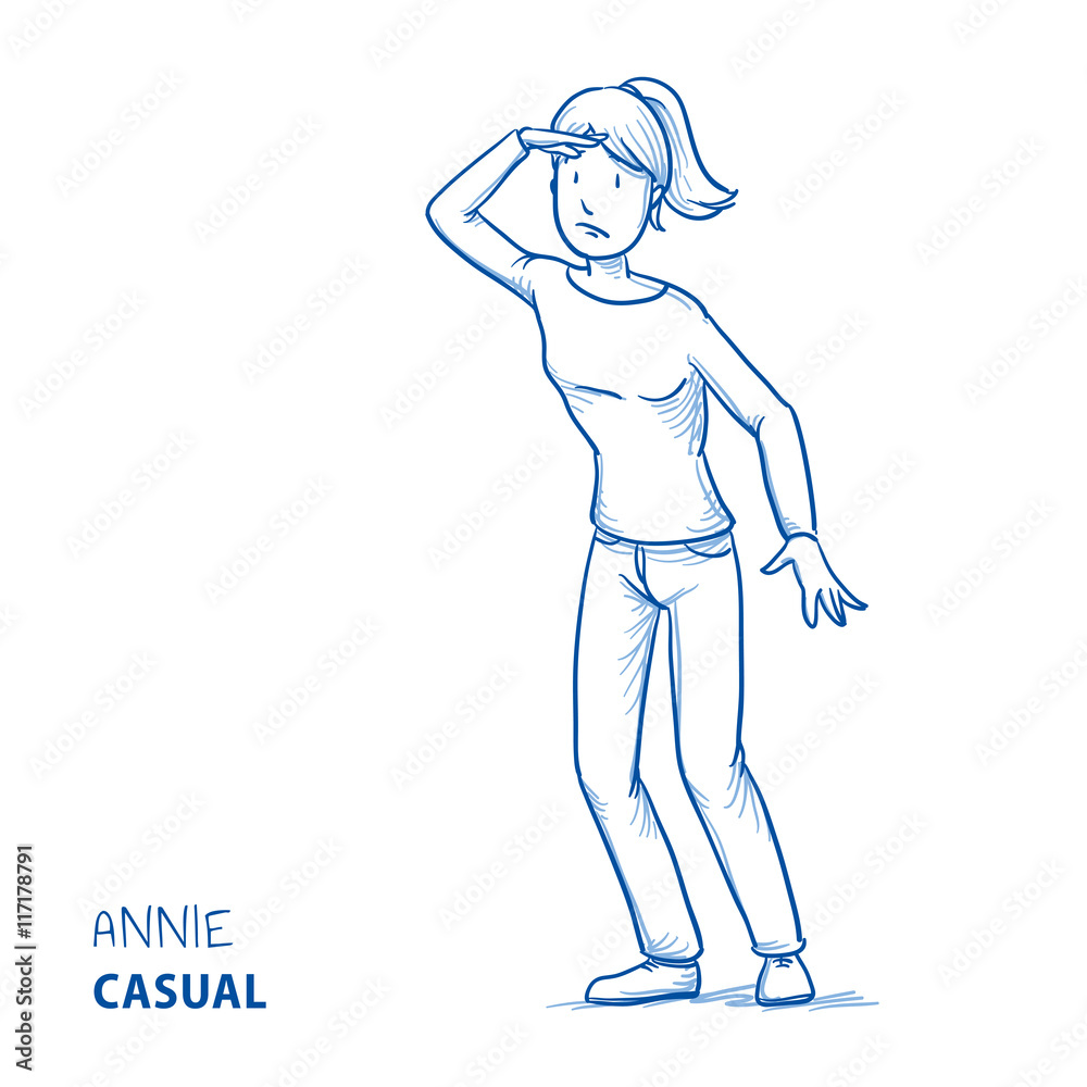 cartoon looking for something