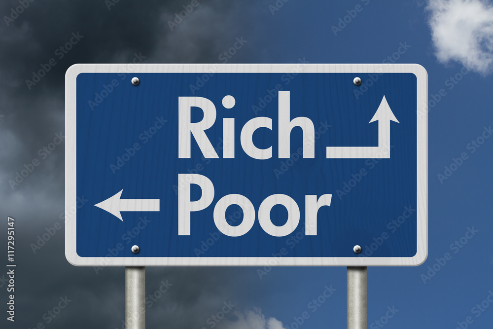 Being Rich versus Poor Stock Photo | Adobe Stock