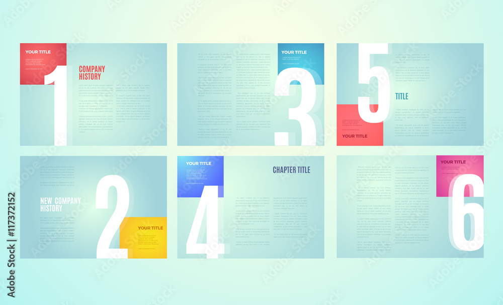 Vector portfolio template modern design Stock Vector | Adobe Stock