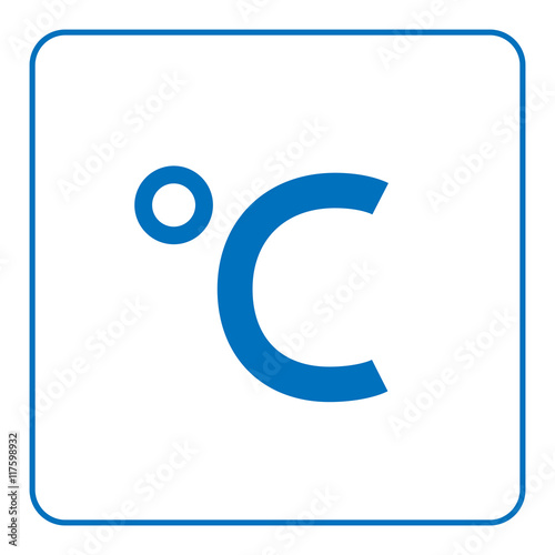 1 of 25 signs forecast weather. Celsius degree icon. Web blue sign ...