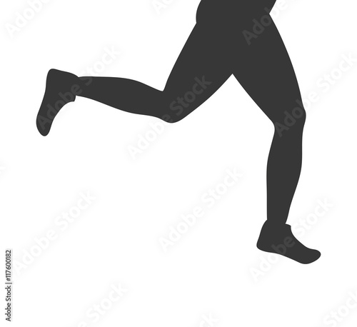 sport legs shoes running fitness icon. Isolated and flat illustration ...