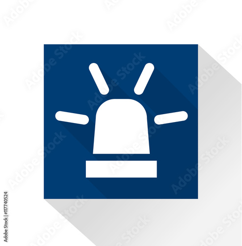 Long Shadow Icon Blaulicht – Stock-Vektorgrafik | Adobe Stock