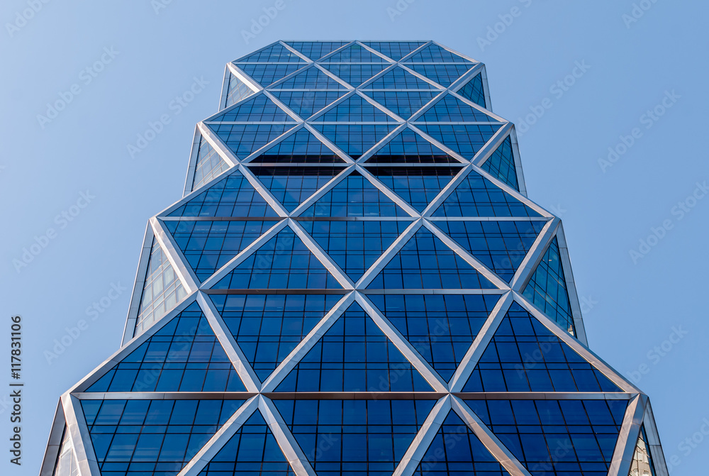 Urban Geometry, looking up to building. Modern architecture black and ...