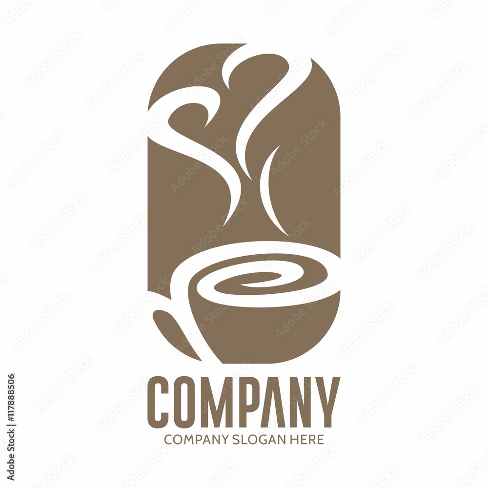Coffee Cafe Tea Shop Logo Vector Stock Vector | Adobe Stock