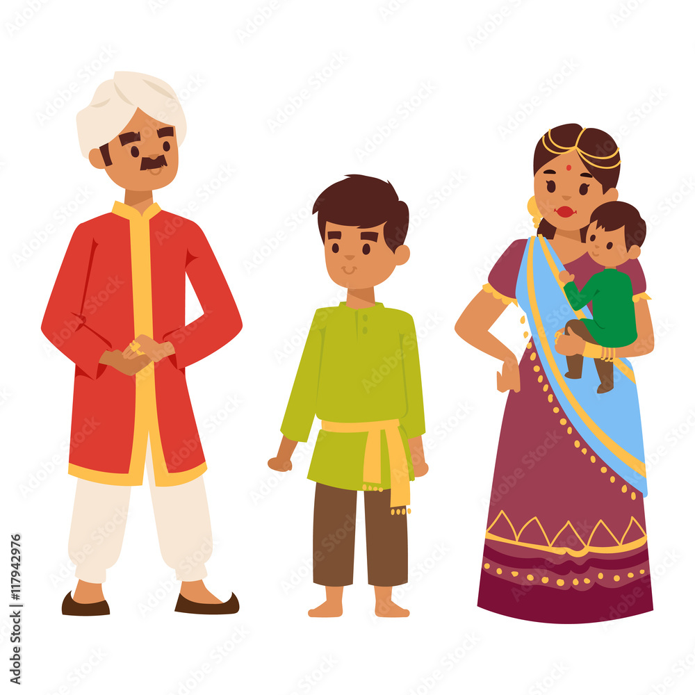 Vector illustration indian people Stock Vector | Adobe Stock