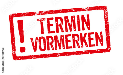 Roter Stempel - Termin vormerken – Stock-Illustration | Adobe Stock