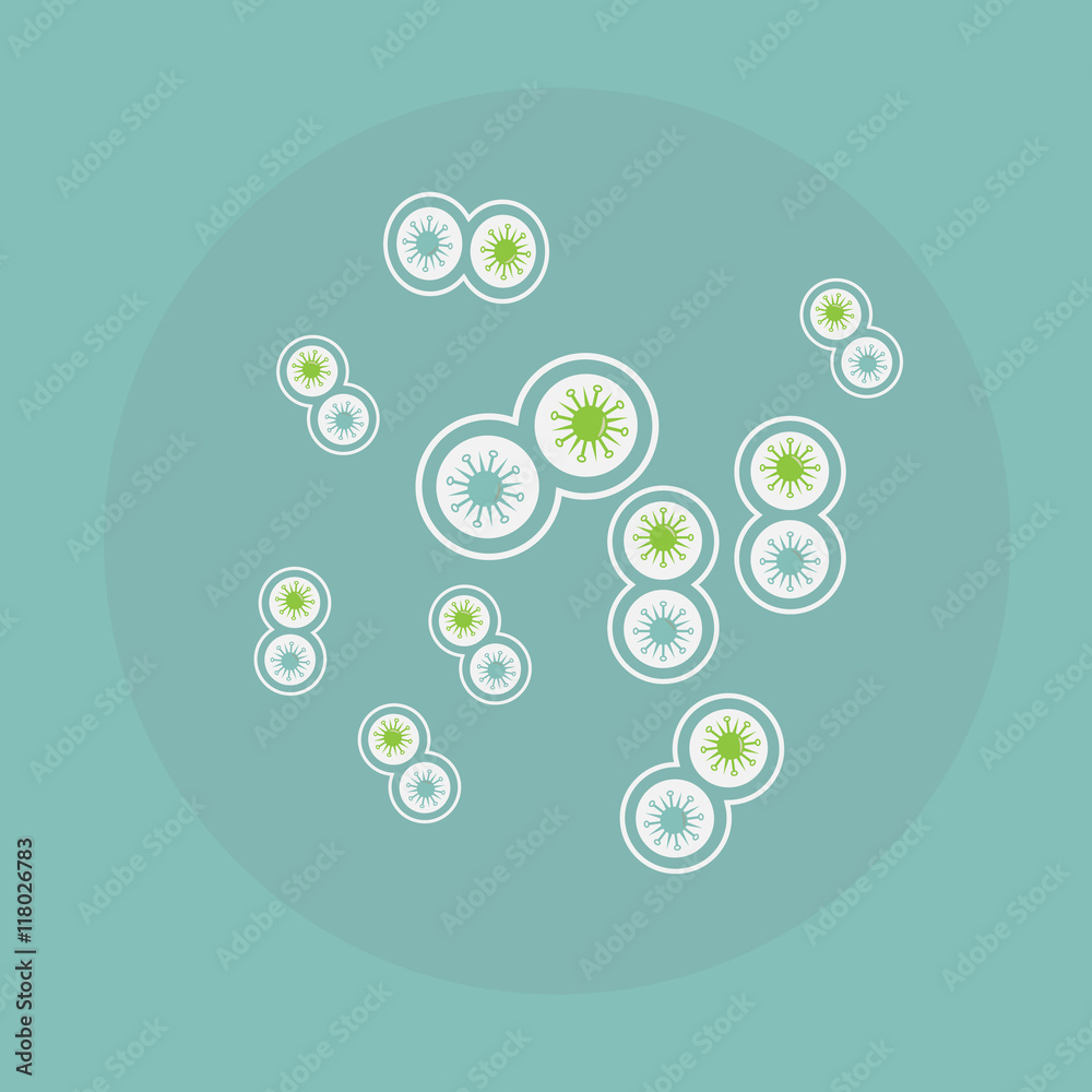 superbugs various bacteria and microbes cartoon vector illustration ...