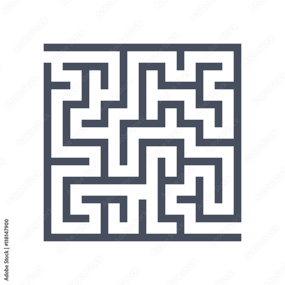 Vector illustrations with maze isolated in white background. Stock ...