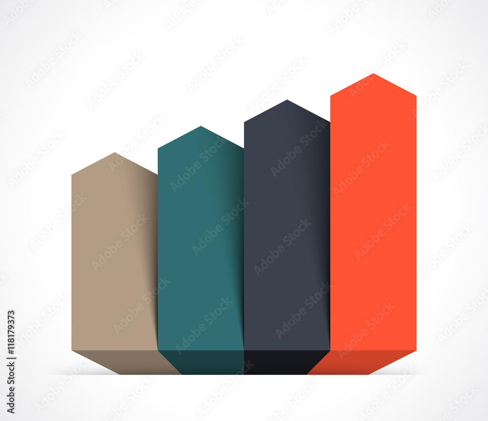 up arrows infographic, diagram chart, graph presentation. Business ...