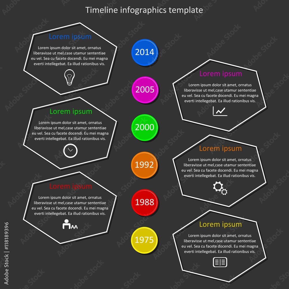 Infographic timeline vector. Company history template. Biggest ...