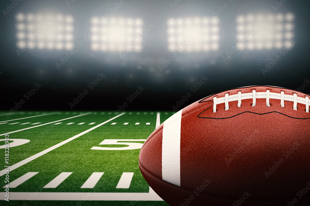 football on field Stock Photo | Adobe Stock