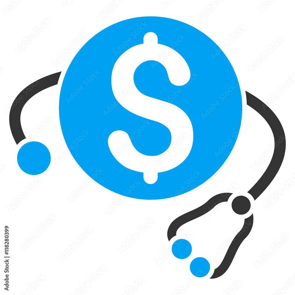 Financial Health icon. Vector style is bicolor flat iconic symbol with ...