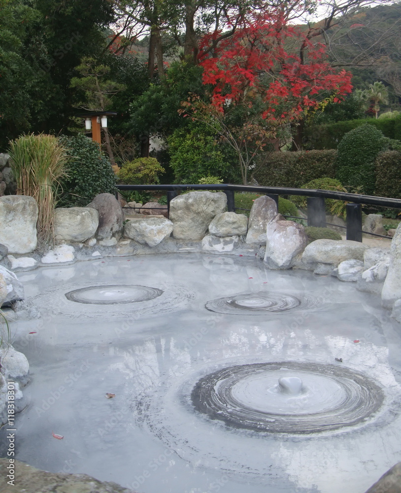 Boiling mud swamp: 1 of 8 hell in Beppu, Japan Stock Photo | Adobe Stock