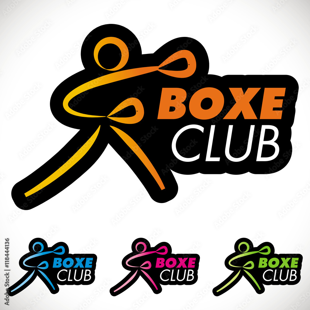 logo club boxe sport combat Stock Vector | Adobe Stock