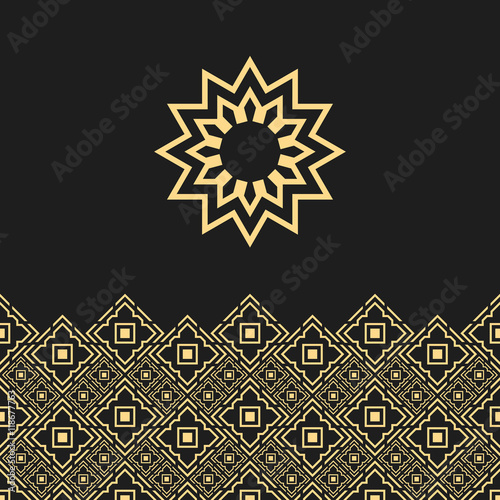 Background with oriental ornament and concept of islamic sun. Eastern ...
