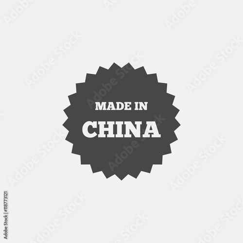 Made in China icon. Export production symbol. Stock Vector | Adobe Stock
