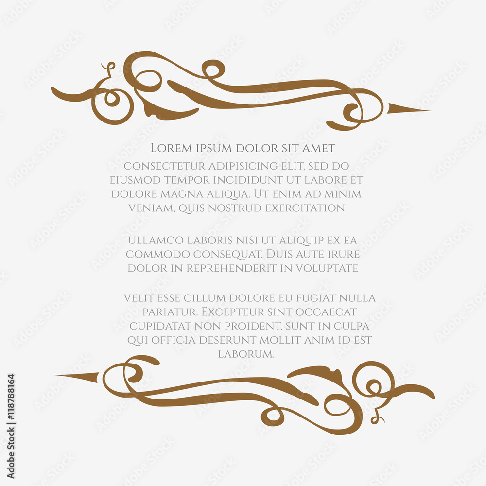 Border designs for greeting cards. Template design for invitation ...