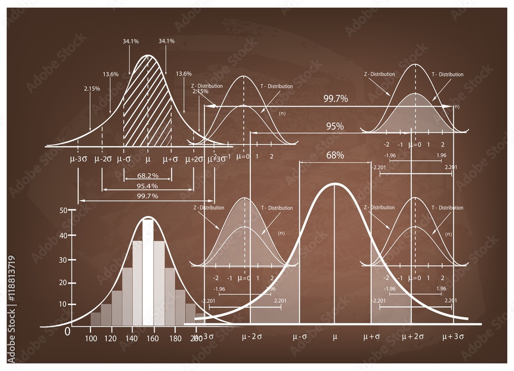 Standard Deviation Diagram with Sample Size Chart Stock Vector | Adobe ...