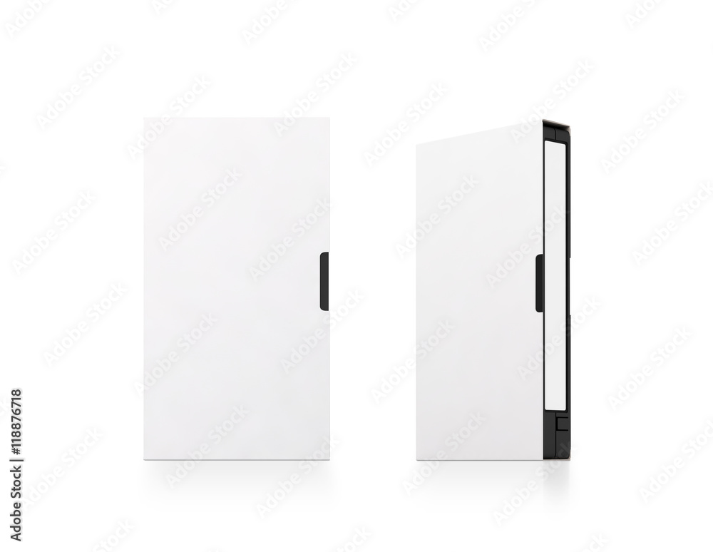 Blank white video cassette tape box mockup, isolated, 3d rendering ...
