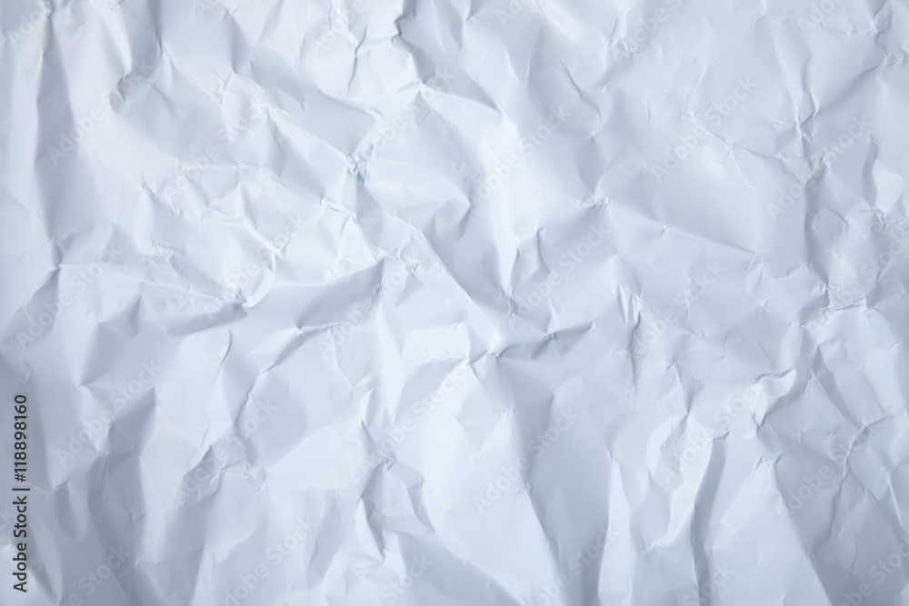 A full page of scrunched up plain white paper texture Stock Photo ...