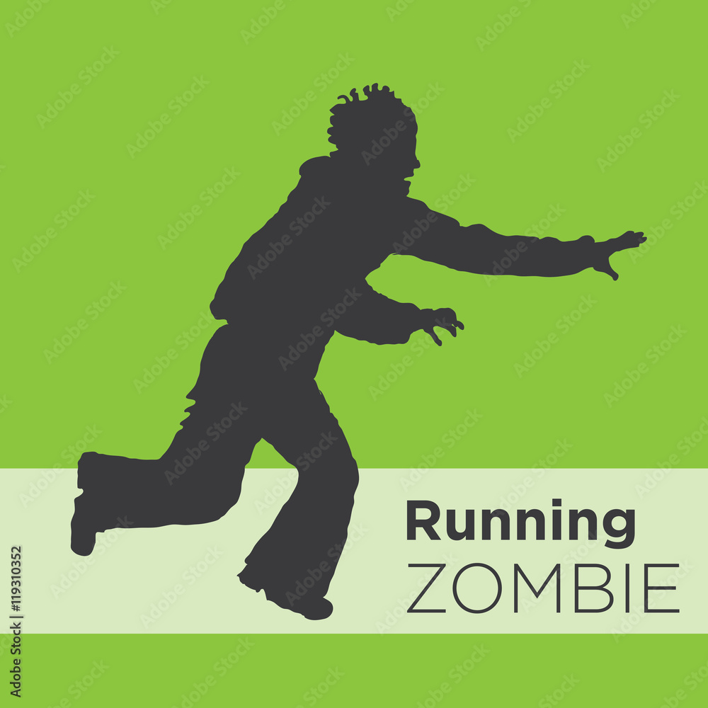 Zombie Silhouette side view images Stock Vector | Adobe Stock