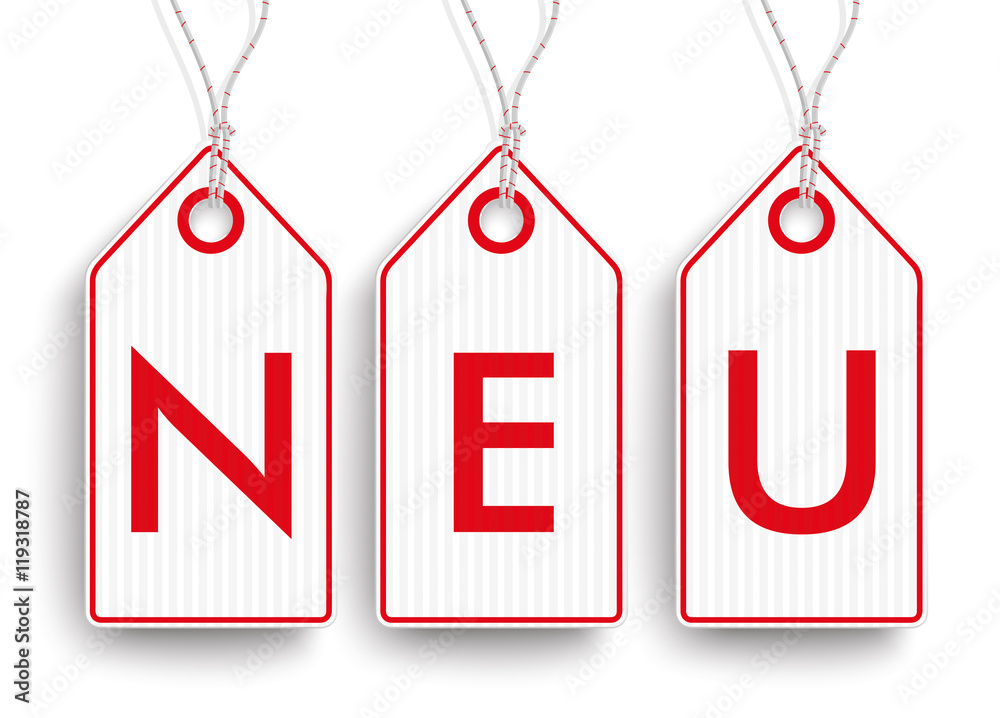 Stock-Vektorgrafik „Neu 3 Preisschilder“ | Adobe Stock