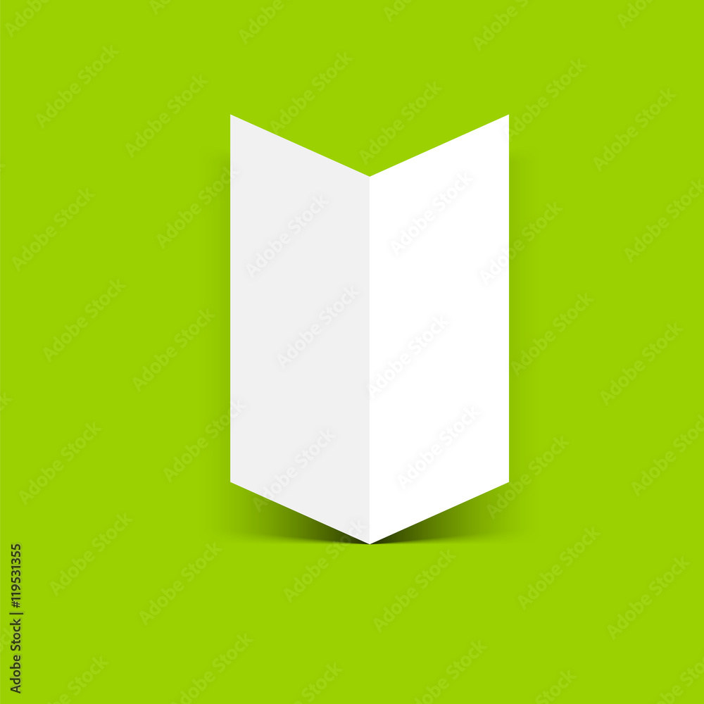 Two-fold brochure leaflet vector illustration Stock Vector | Adobe Stock