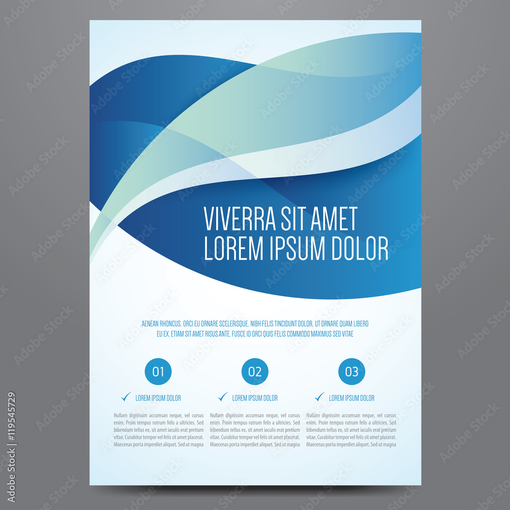 Flyer, brochure, poster, annual report, magazine cover vector template ...