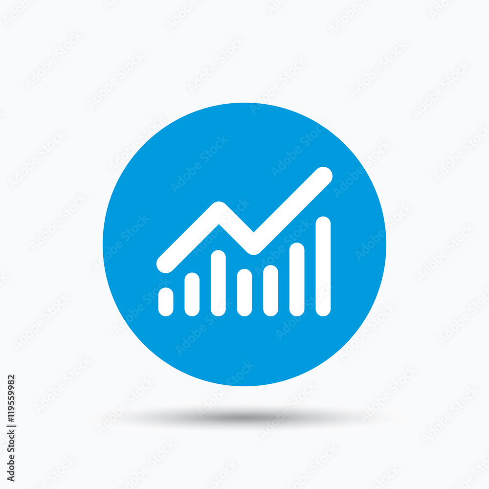 Graph icon. Business analytics chart sign. Stock Vector | Adobe Stock