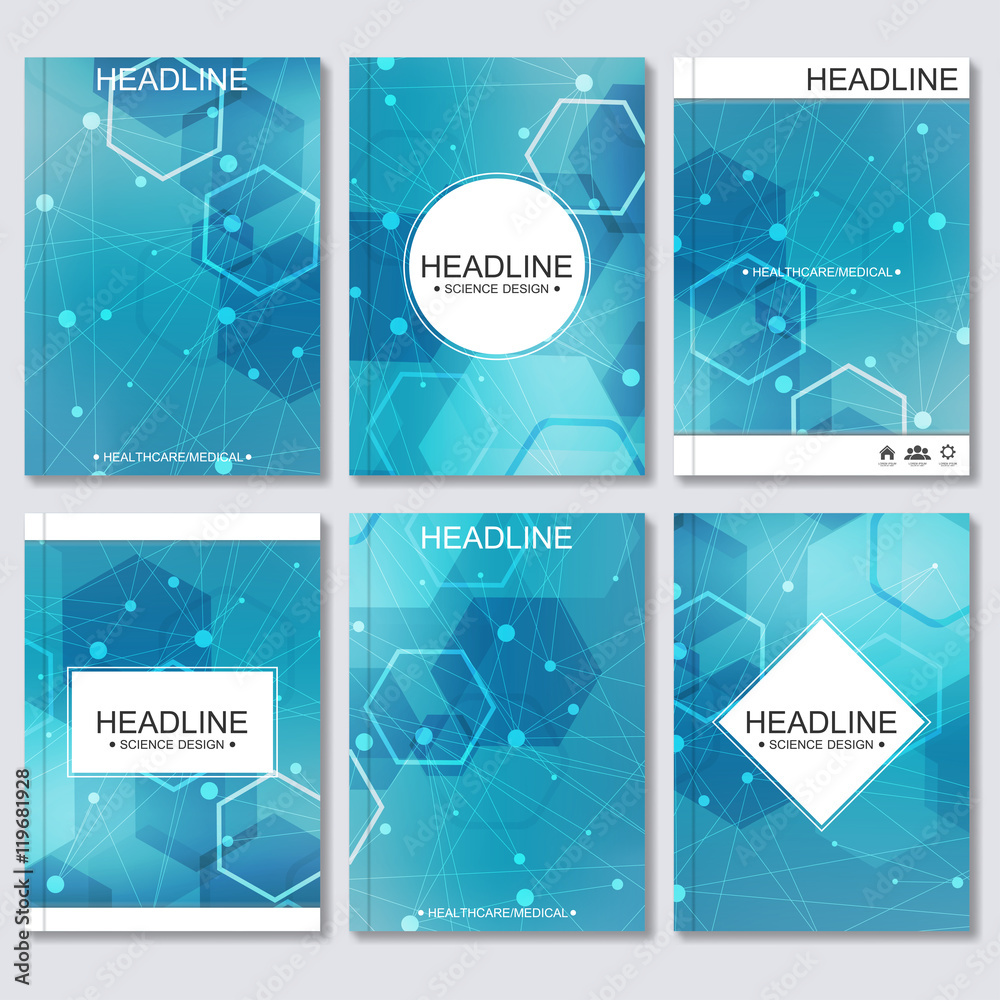 Science vector background. Modern vector templates for brochure, flyer ...