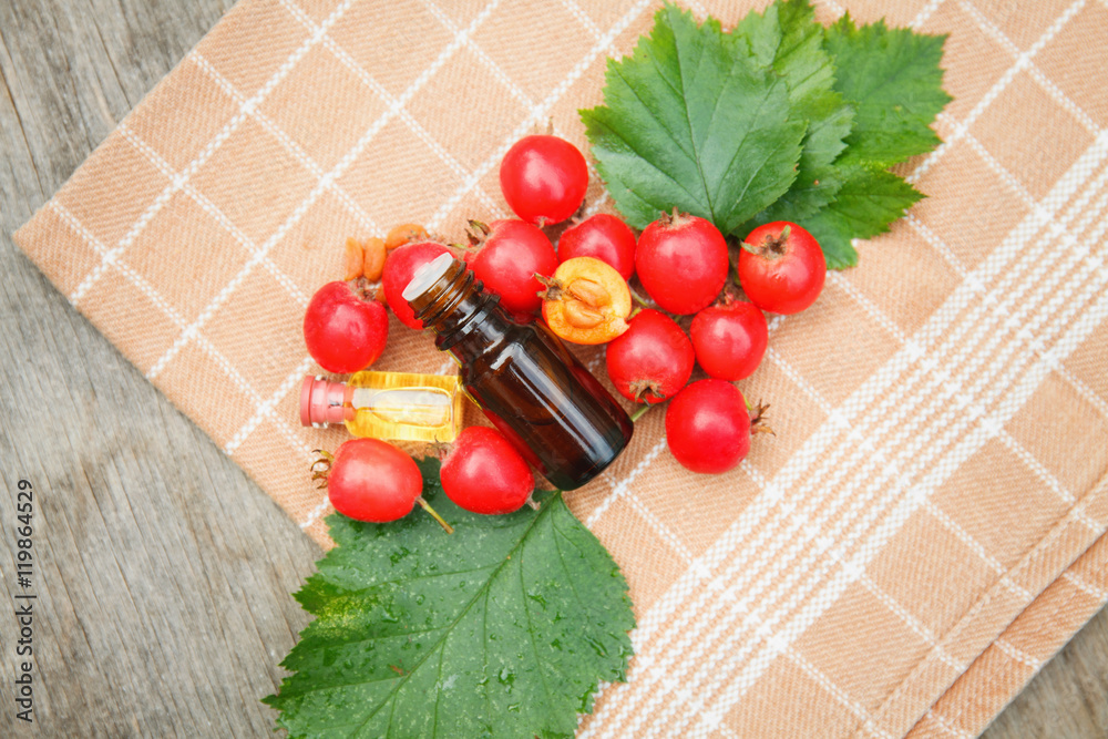 hawthorn seed oil container Stock Photo | Adobe Stock