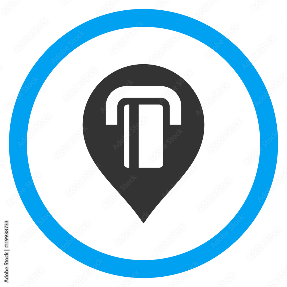 Atm Map Marker vector bicolor rounded icon. Image style is a flat icon ...
