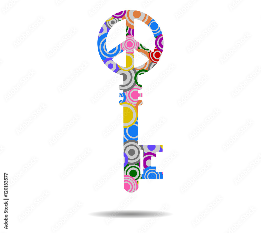 Stock-Vektorgrafik „key to peace circles icon vector“ | Adobe Stock